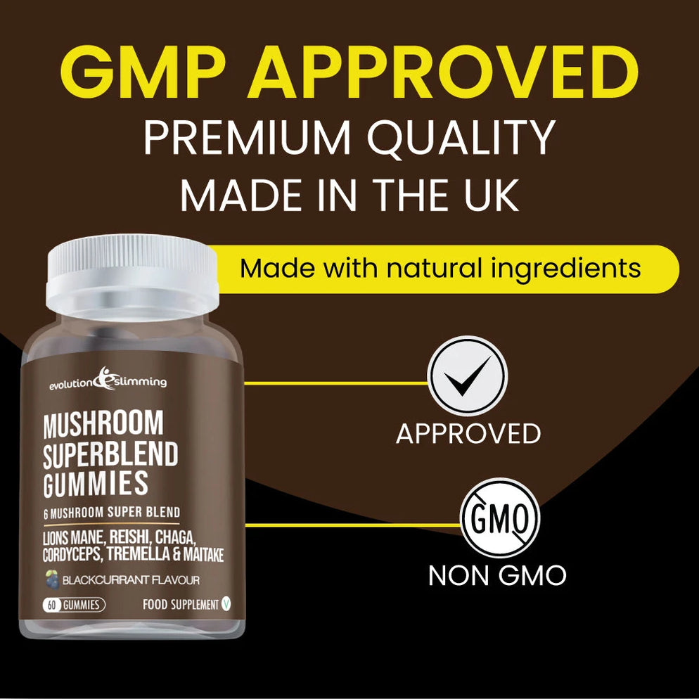 Mushroom Super Blend Gummies with Lion's Mane, Chaga, Cordyceps ...